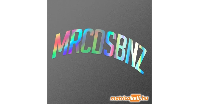 Mercedes-Benz íves felirat hologramos matrica - Mercedes matricák