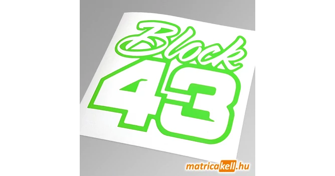 Block 43 logo matrica - Autómatricák (márkafüggetlenül, vegyesen ...